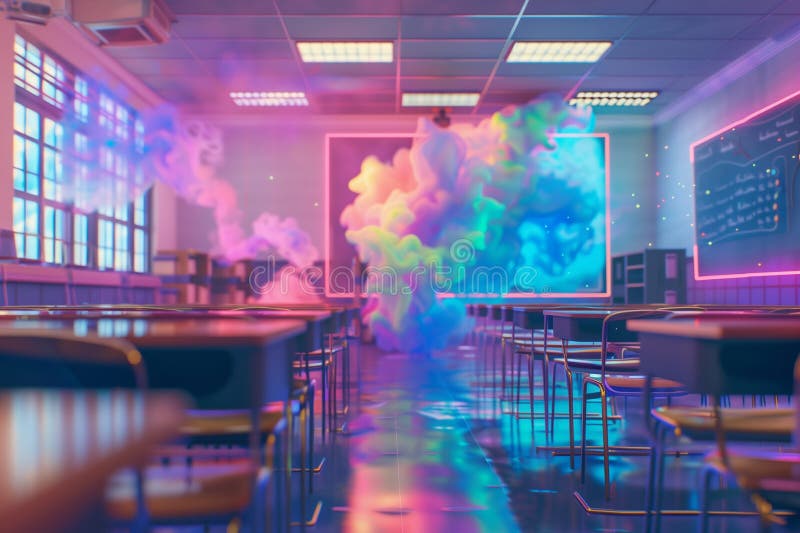 Empty Futuristic Science Classroom Stock Illustrations – 160 Empty ...