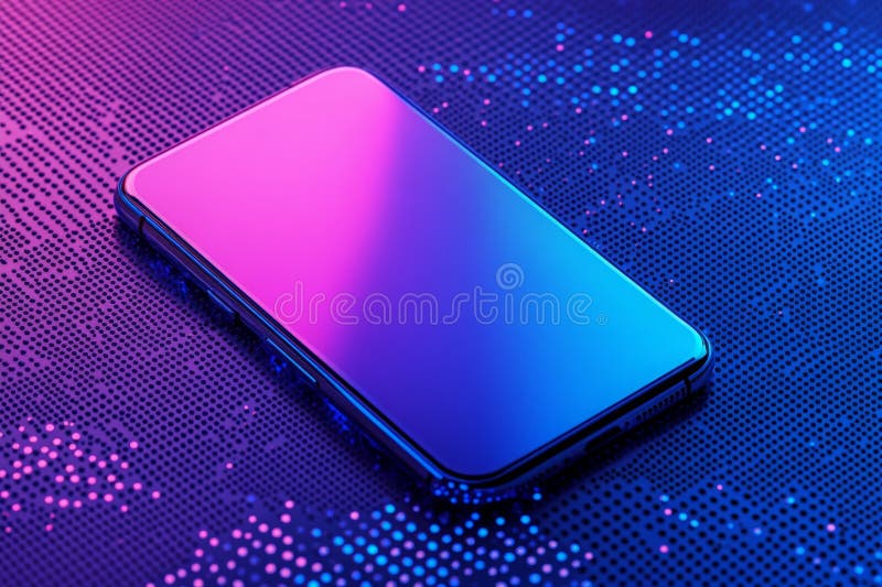 Pink Neon Electronic Device Dark Surface Stock Photos - Free & Royalty ...