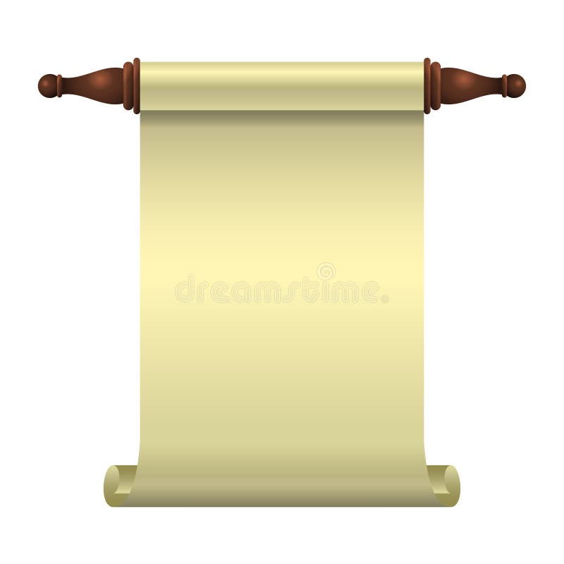 An Empty Scroll is an Opened Scroll Unrolled Vertically for a Book ...