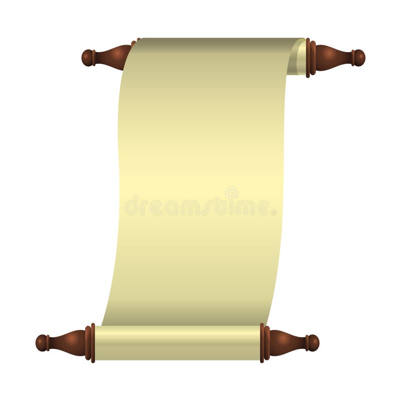 An Empty Scroll Is An Unfolded Scroll Unrolled Vertically Stock Vector Illustration Of Letter