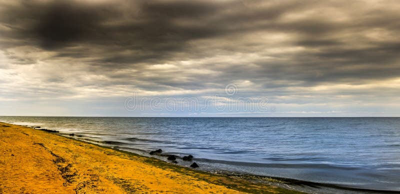 Empty sea beach stock image. Image of travel, tranquil - 132870463