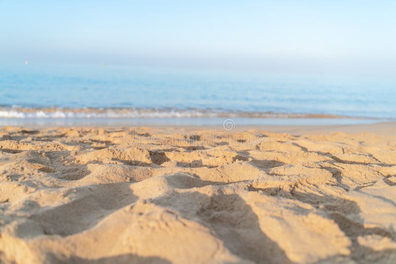 Empty Sea and Beach Sand with Soft Focus Stock Image - Image of empty ...