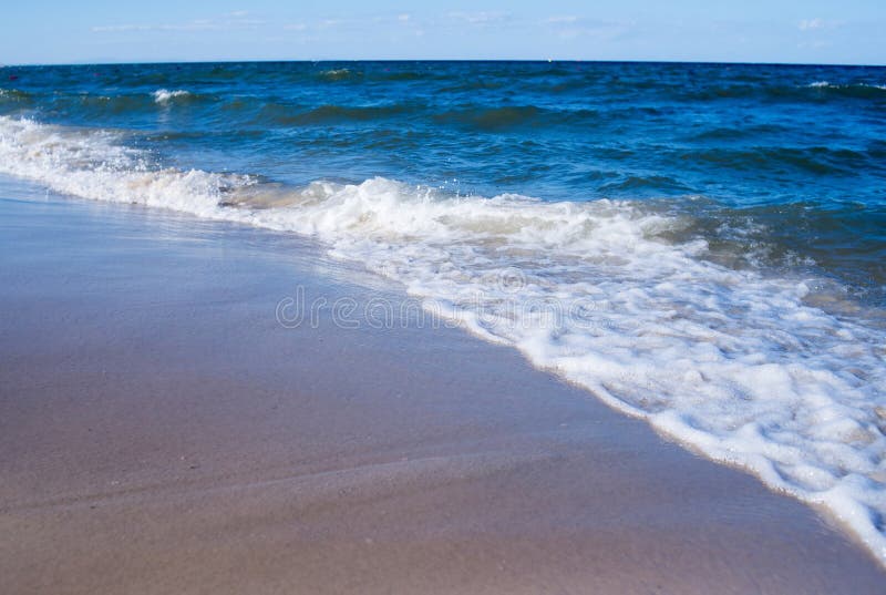 Empty Sea, Ocean Beach with Waves. Travel Stock Photo - Image of ripple ...
