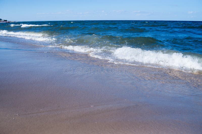 Empty Sea, Ocean Beach with Waves. Travel Stock Image - Image of ...