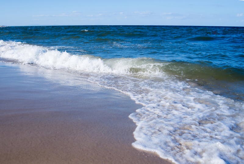 Empty Sea, Ocean Beach with Waves. Travel Stock Photo - Image of ...