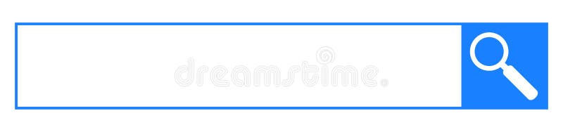 Empty Search Bar Interface with Blue Color Stock Illustration ...