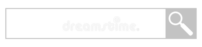 Empty Search Bar Interface with Grey Color Stock Illustration ...