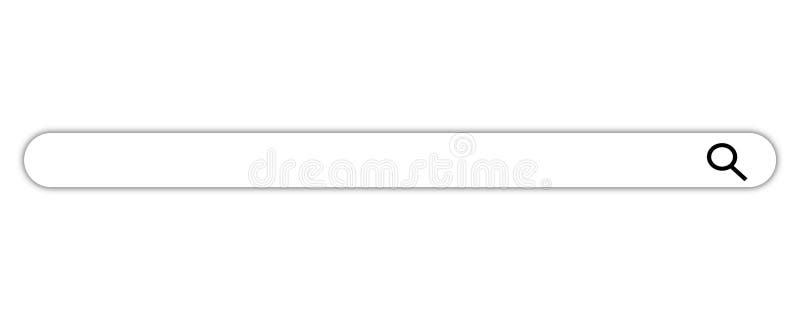 Empty Search Bar with Magnifying Glass Icon Stock Vector - Illustration ...