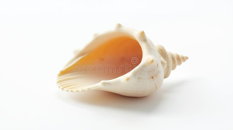 Empty Seashell Isolated on Clean White Background for Design Stock ...