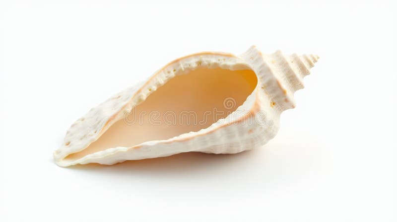 Empty Seashell Isolated on a Clean White Background Stock Illustration ...