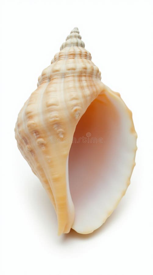 Empty Seashell Isolated on White Background Showcasing Natural Beauty ...
