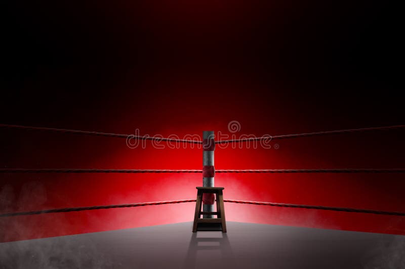 An Empty Seat in the Corner of a Boxing Ring Stock Photo - Image of ...