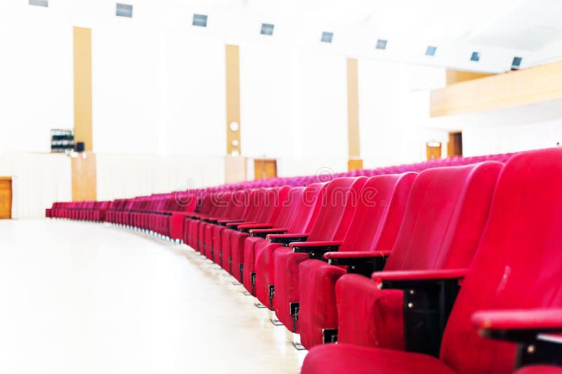 Empty Seat on Row in Thearter Closeup Stock Photo - Image of style ...
