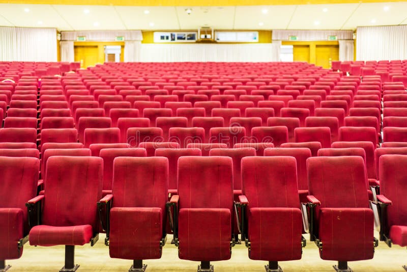 Empty Seat on Row in Thearter Closeup Stock Image - Image of people ...