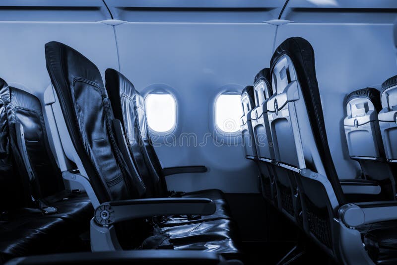 Inside the Airplane stock image. Image of porthole, aisle - 327731803