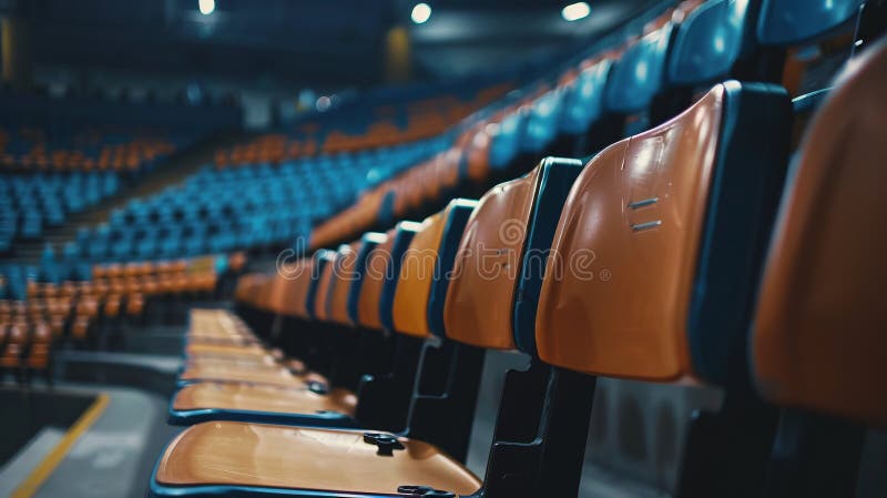 Empty Seats in a Basketball Stadium Stock Illustration - Illustration ...