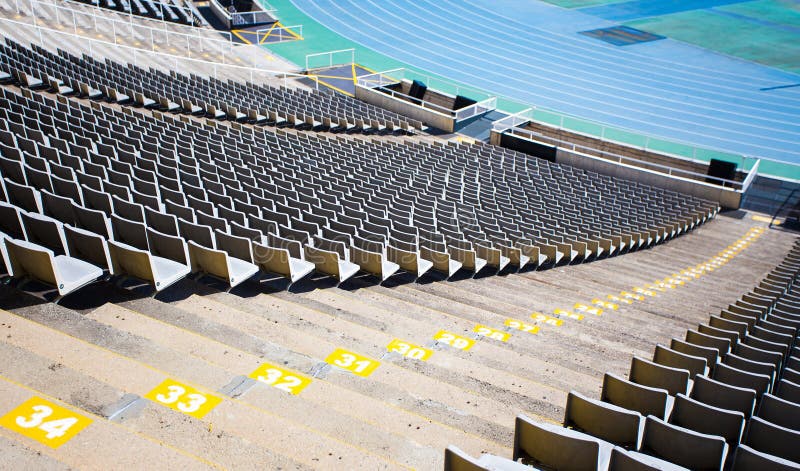 Empty Seats of Big Sport Stadium Stock Photo - Image of bench, event ...