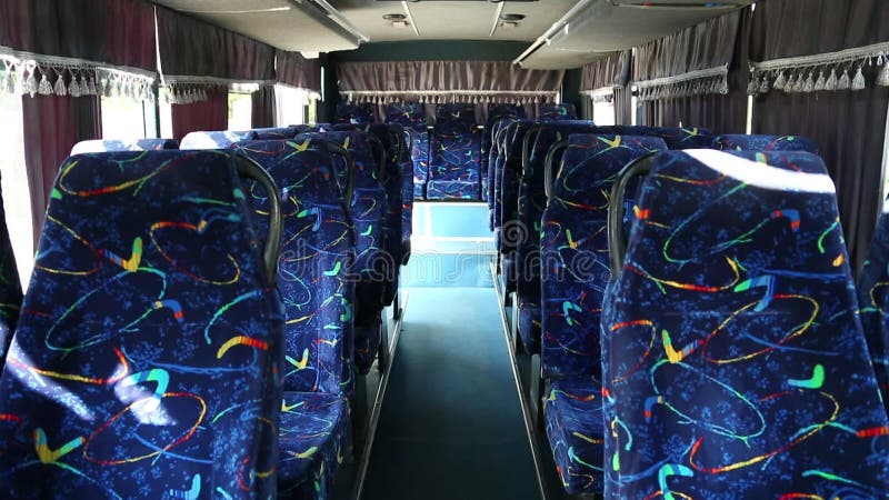 Empty seats in bus stock video. Video of motorbus, indoor - 348514245
