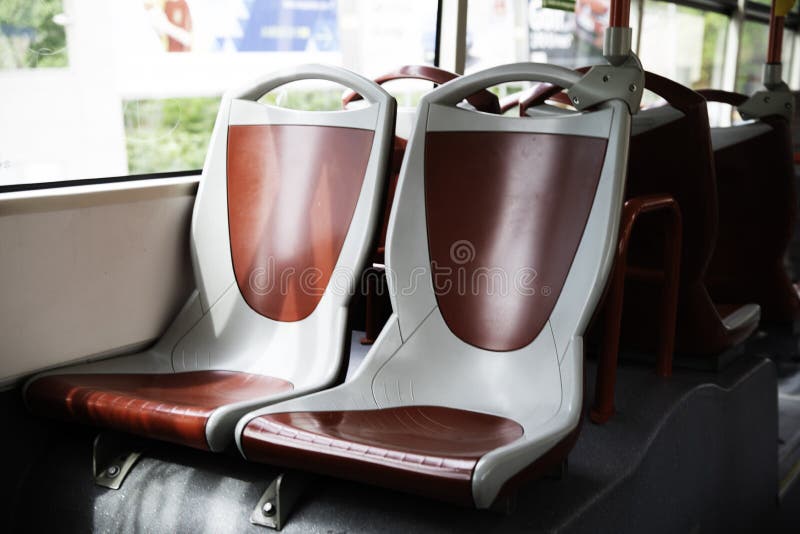 Empty seats in a bus stock photo. Image of journey, inside - 148770936