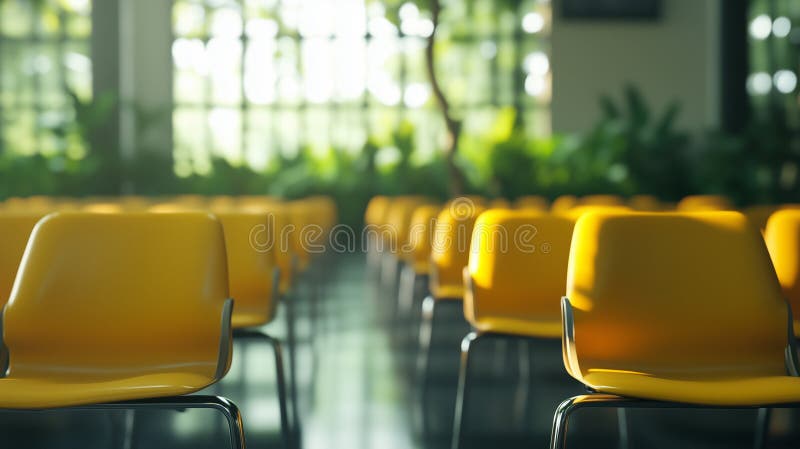 Empty Seats in a Classroom, Symbolizing Learning Potential and Quiet ...
