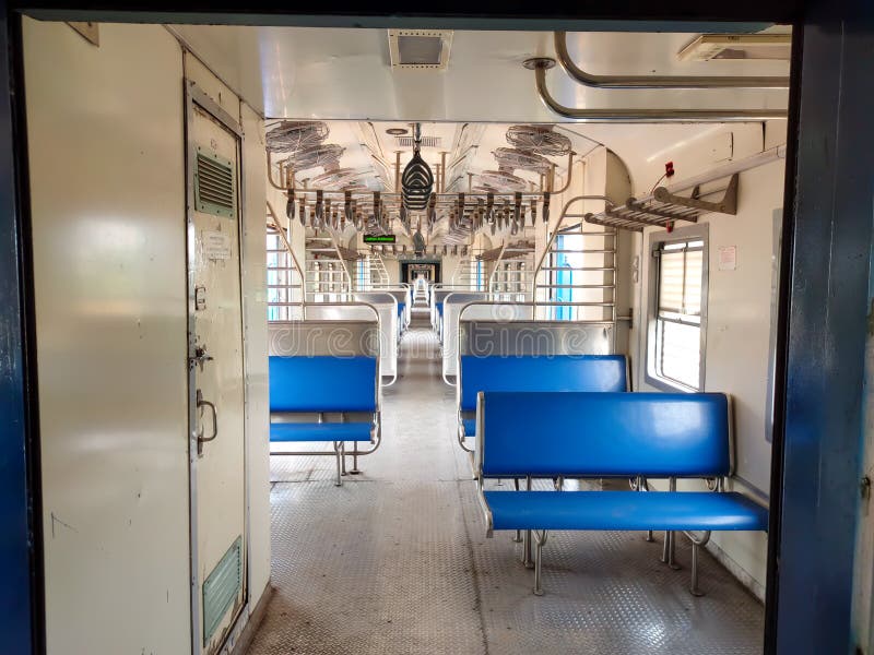 Empty Seats of a General Coach in Indian Railways Stock Photo - Image ...