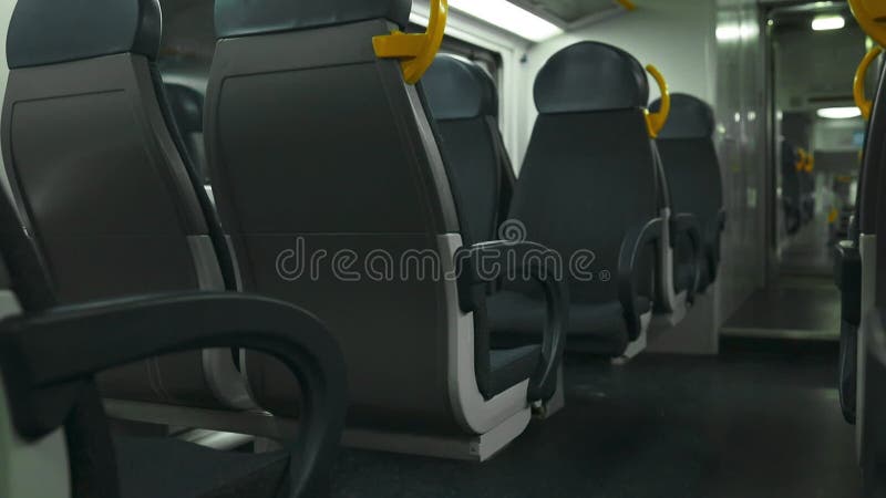 Empty Seats in the Interior of a Passenger Train. Inside an Empty ...
