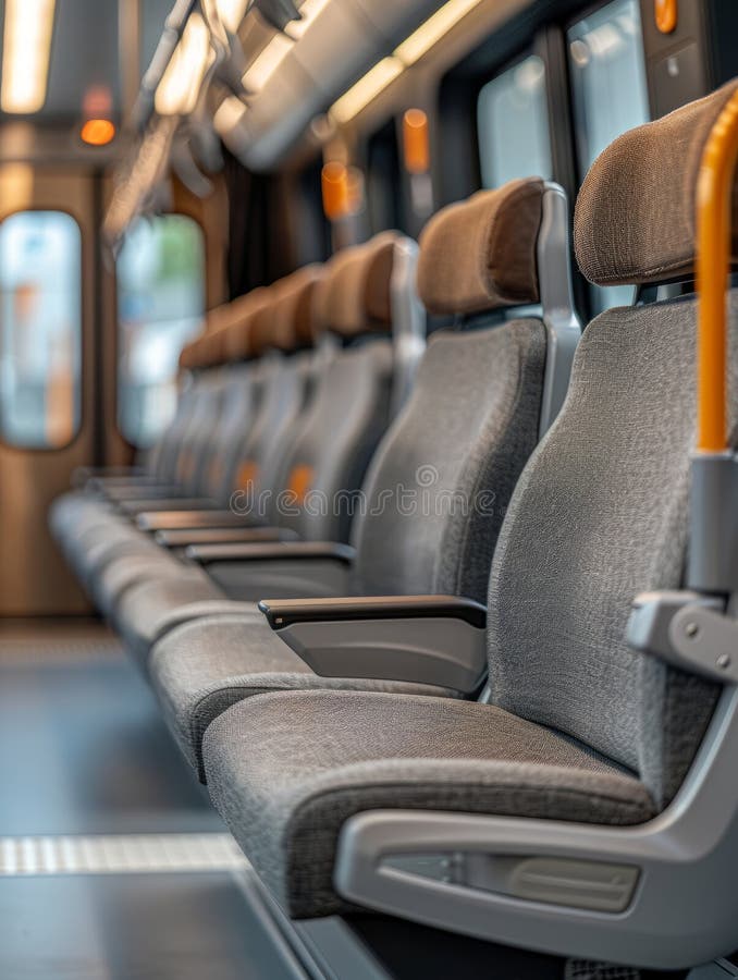 Empty Seats Modern Public Bus Perspective View Stock Photos - Free ...