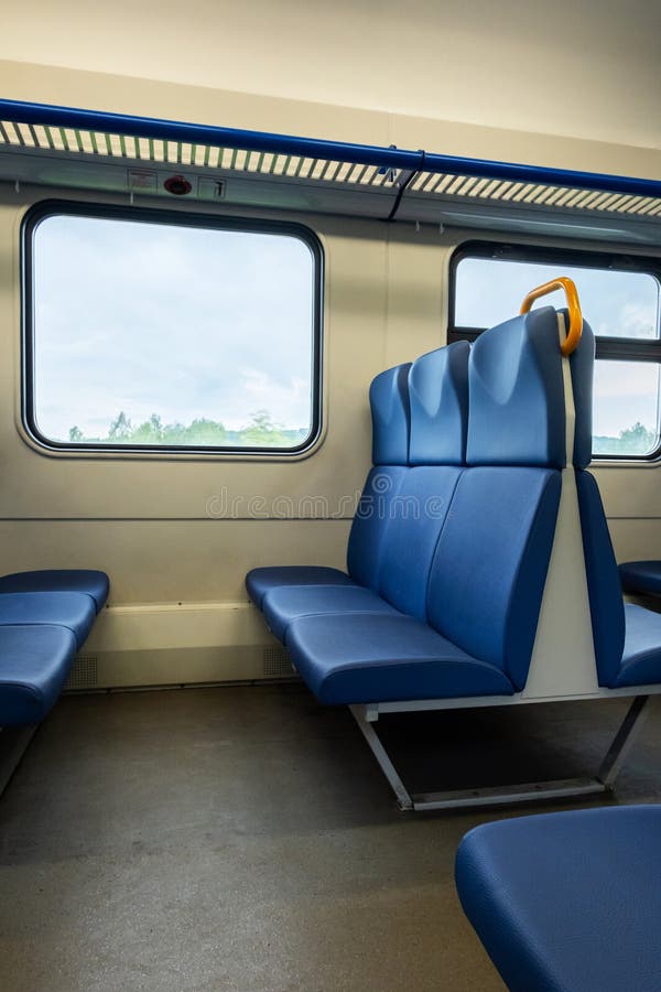 Empty Seats in the Passenger Train Cabin Stock Image - Image of ...