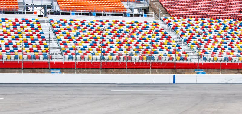 Empty seats at race track stock photo. Image of motor - 183003280
