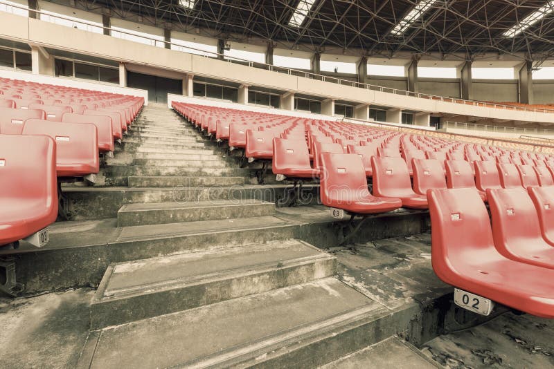 Empty seats at the Stadium stock image. Image of line - 57009945