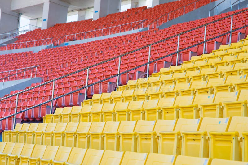 Empty seats at stadium stock image. Image of perspective - 40988435