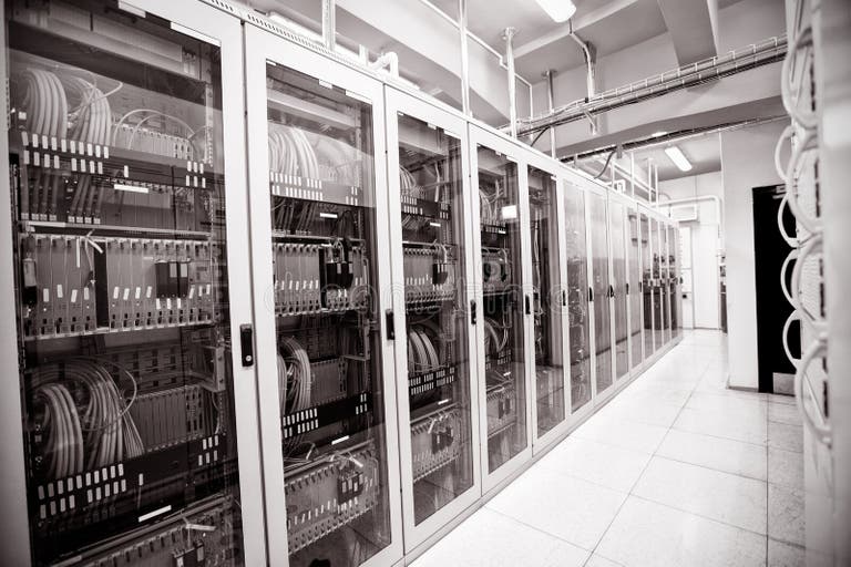 Empty server room stock image. Image of networking, copy - 131690607