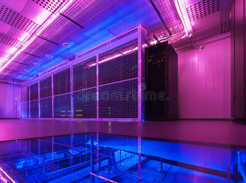Empty server room stock image. Image of digital, computing - 74748447