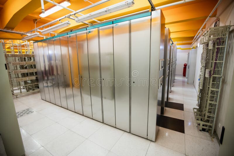 Empty server room stock photo. Image of electricity - 131690814