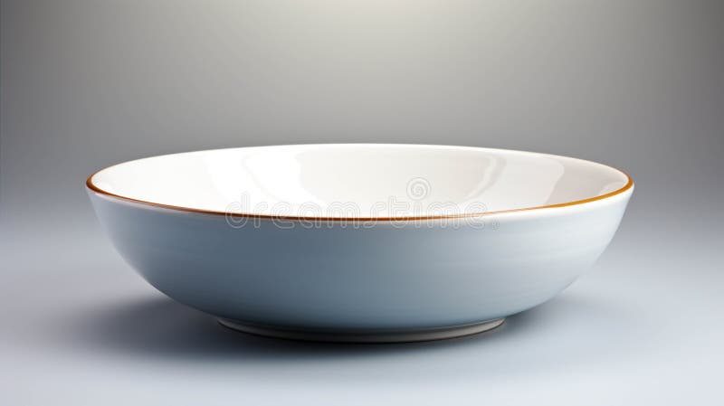 Empty Serving Bowl Isolated on White Background Stock Image - Image of ...