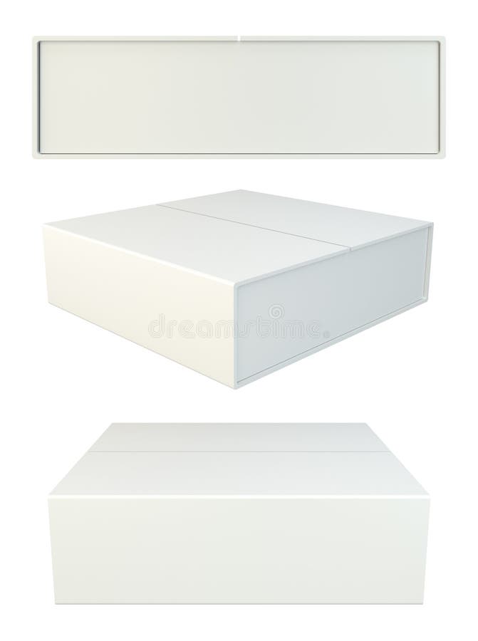 Empty Set Package Isolated on White Background Stock Illustration ...