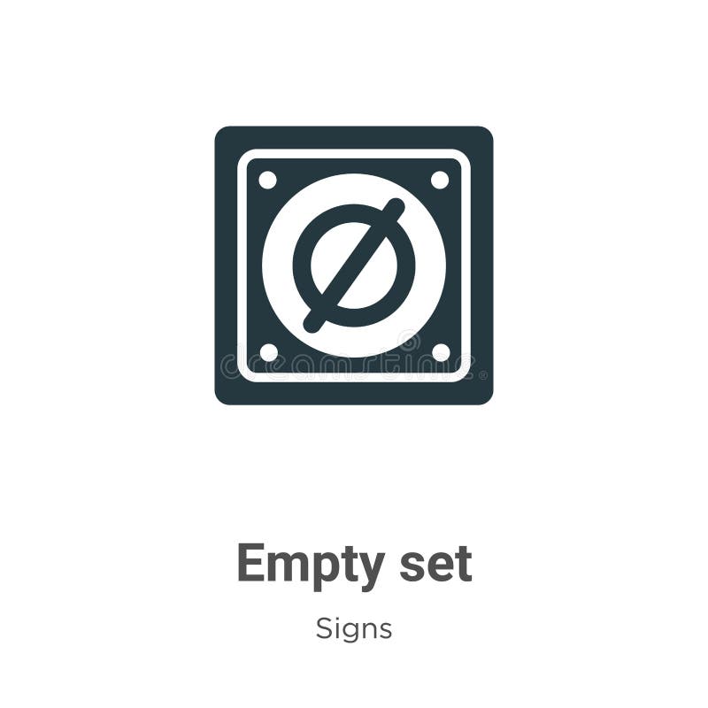 Empty Set Vector Icon on White Background. Flat Vector Empty Set Icon ...