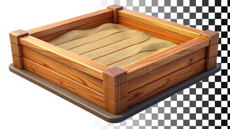 Empty Shallow Wooden Tray Box Frame Container Simple Rustic Storage Png ...