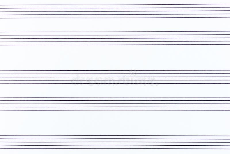 Empty Sheet of Notes Template for Beginners Stock Photo - Image of ...