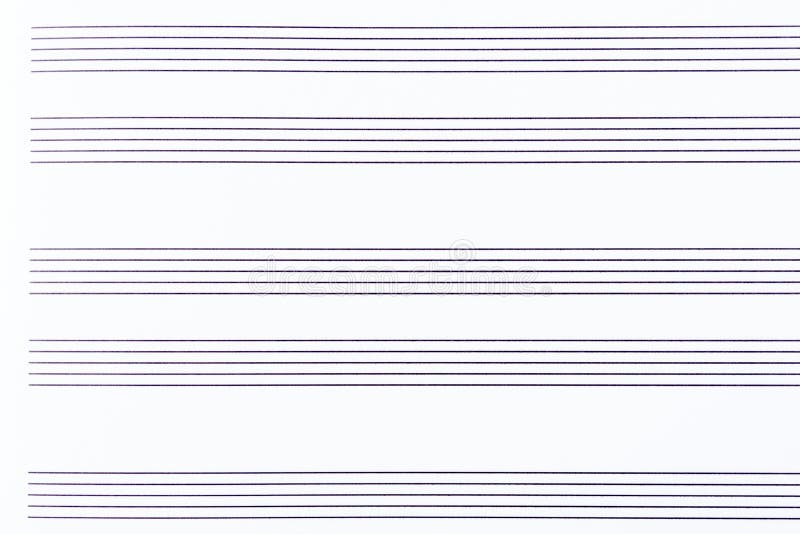 Empty Sheet of Notes Template for Beginners Stock Photo - Image of ...