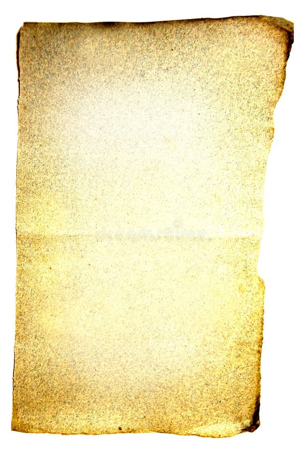 Empty Sheet of Old Paper with Copy Space. Stock Image - Image of note ...
