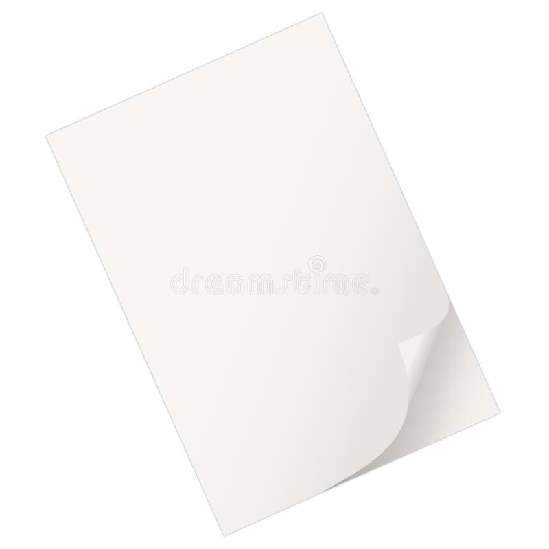 Empty sheet of paper stock illustration. Illustration of grey - 14621630