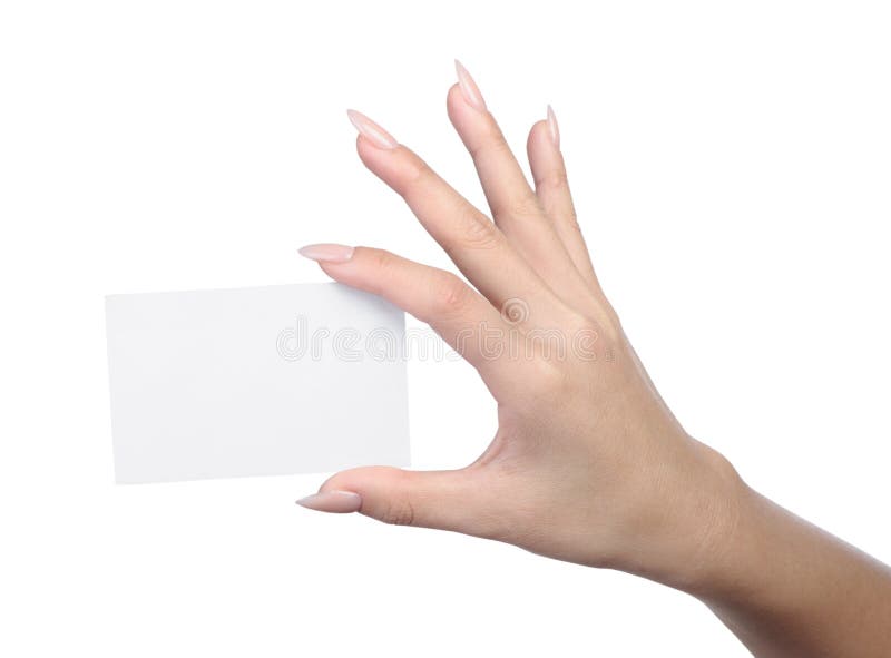 Empty Sheet of Paper in Female Hand Stock Photo - Image of closeup ...