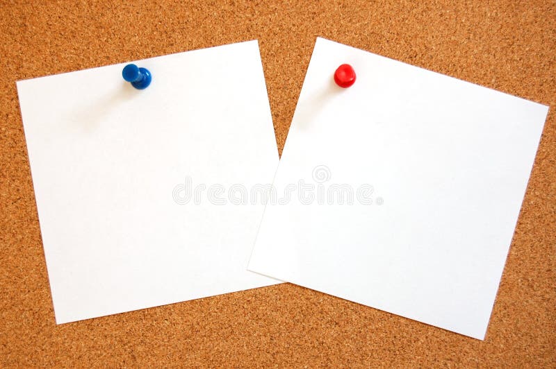 Note Memo Paper with Red Pin Stock Photo - Image of notification, hang ...