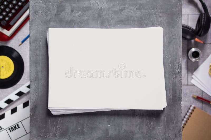 Empty Sheet of Paper and Relax or Creative Concept Design. Movie and ...