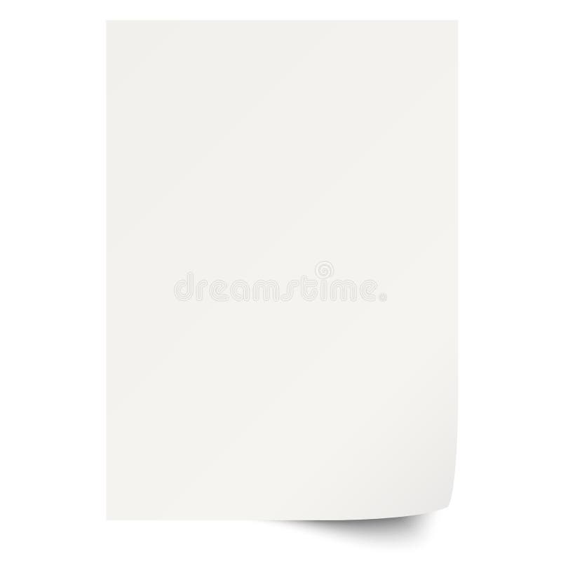 Empty sheet of paper stock vector. Illustration of slips - 77764562