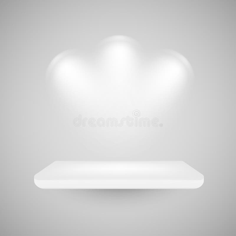 Empty shelf for exhibit stock vector. Illustration of exhibition ...