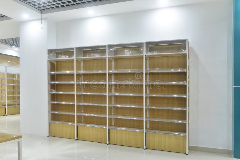 Empty Store Interior of Modern Commercial Shopping Mall Stock Image ...