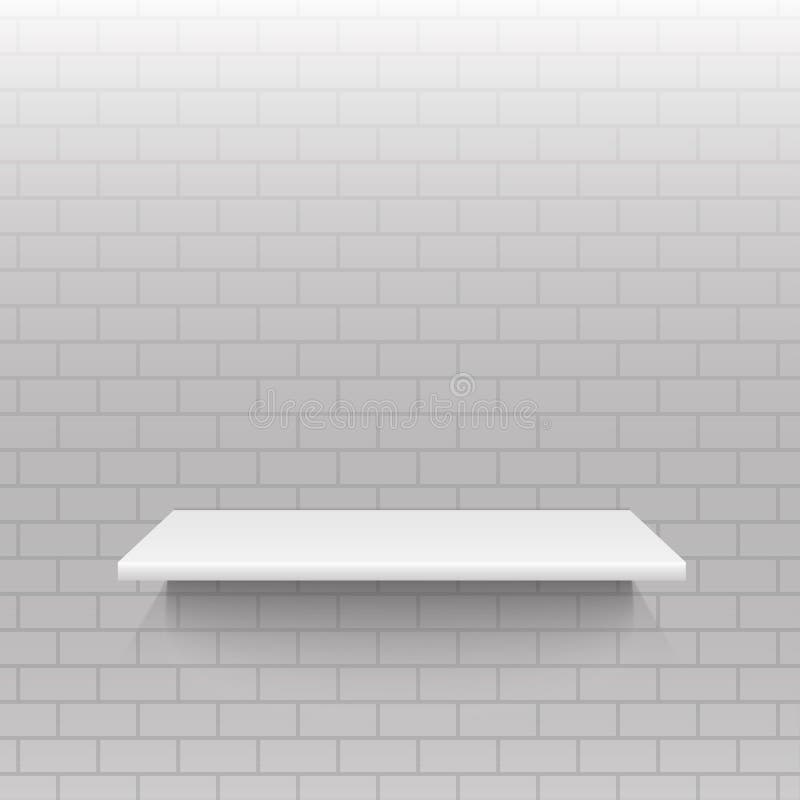 Empty Shelf on a Wall from Blocks. Eps 10. Stock Vector - Illustration ...