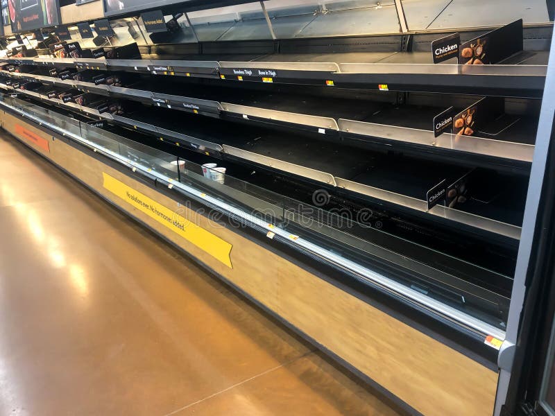 Empty Shelf in Walmart Empty Grocery Store Editorial Stock Photo ...